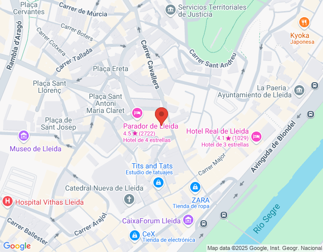 Parador de Lleida. Escapada con desayuno y comida o cena.